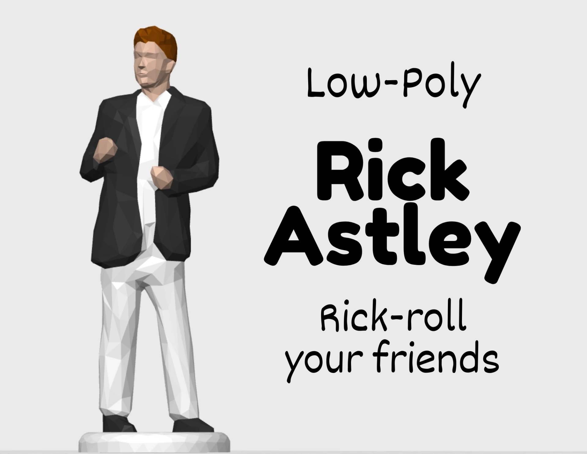 Rick Astley - 低多边形版本 来自 RyGuy Design - MakerWorld
