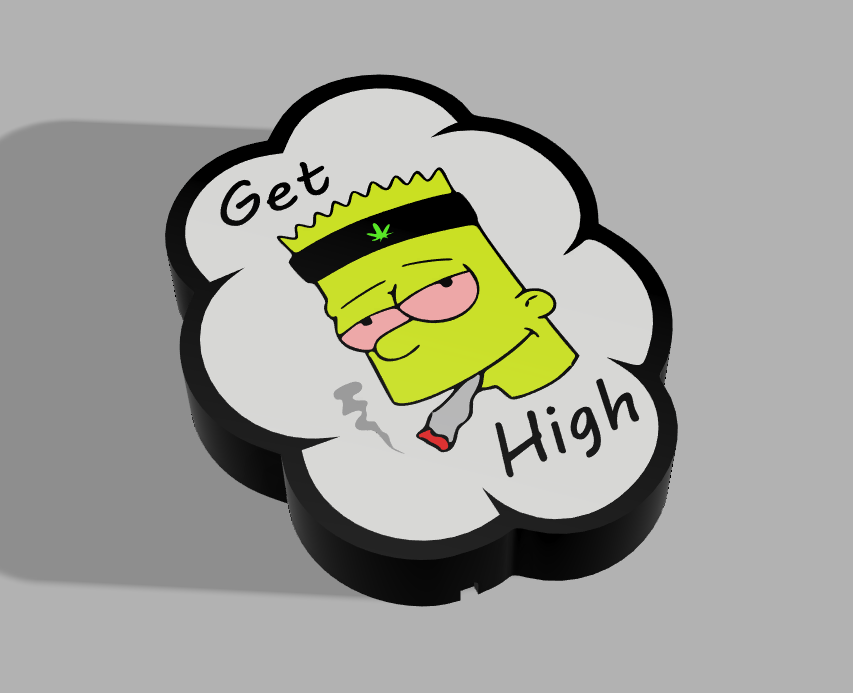 辛普森一家（嗨起来）灯箱 - 免费 3D 打印模型 - MakerWorld