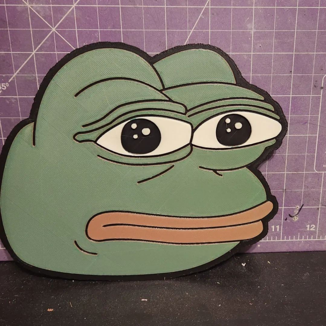 hueforge创作的Pepe：分层耗材绘画的经典meme 来自 The Wild Derrito - MakerWorld
