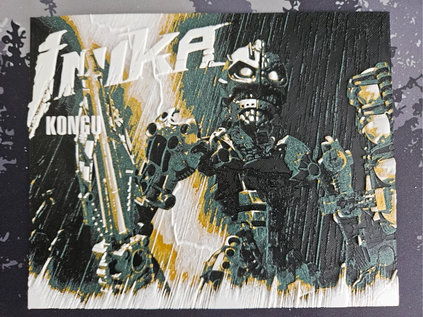 HueForge Bionicle Toa Inika Kongu的中文标题 来自 TheMoistSaltyFry - MakerWorld