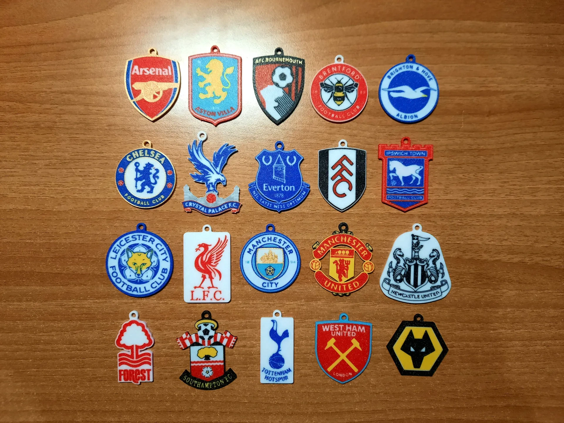 2024/25赛季英超球队-钥匙扣 来自 Luke-Leek-98 - MakerWorld