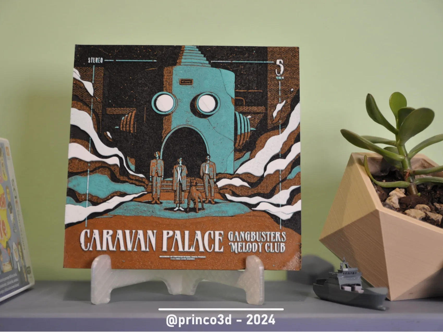 《Gangbusters》Caravan Palace专辑封面 - HueForge 来自 PrinCo 3D - MakerWorld