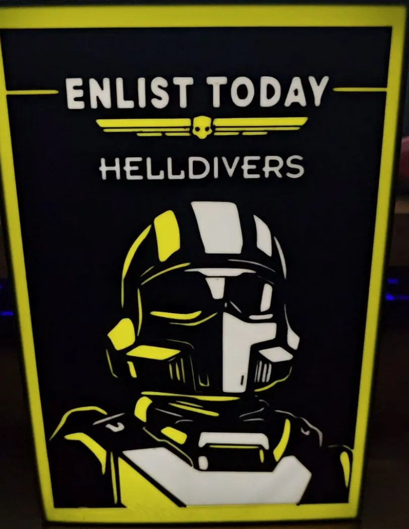 Helldivers 2今日入伍灯箱海报 来自 Emashi - MakerWorld