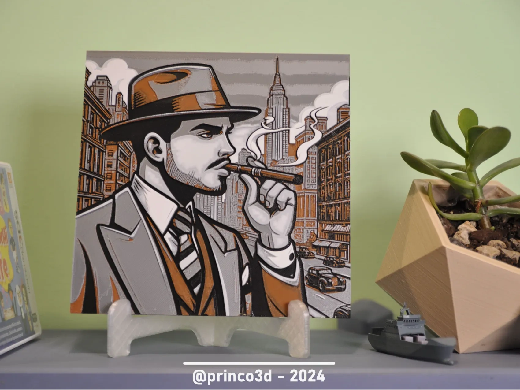 HueForge的纽约市吸烟者 来自 PrinCo 3D - MakerWorld