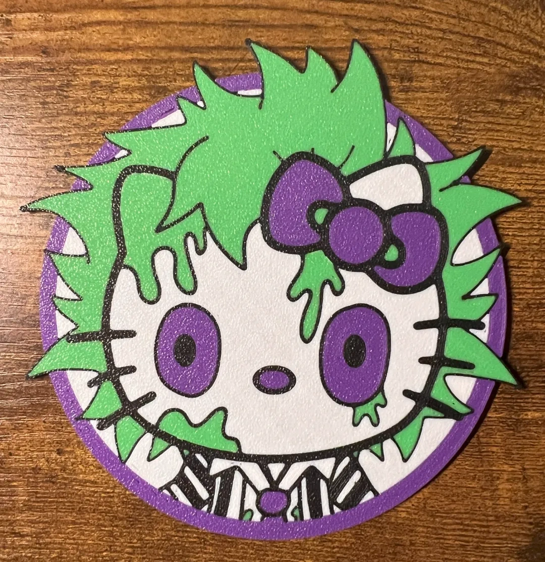 Hello Kitty Beetlejuice 杯垫 来自 StudBuffin - MakerWorld
