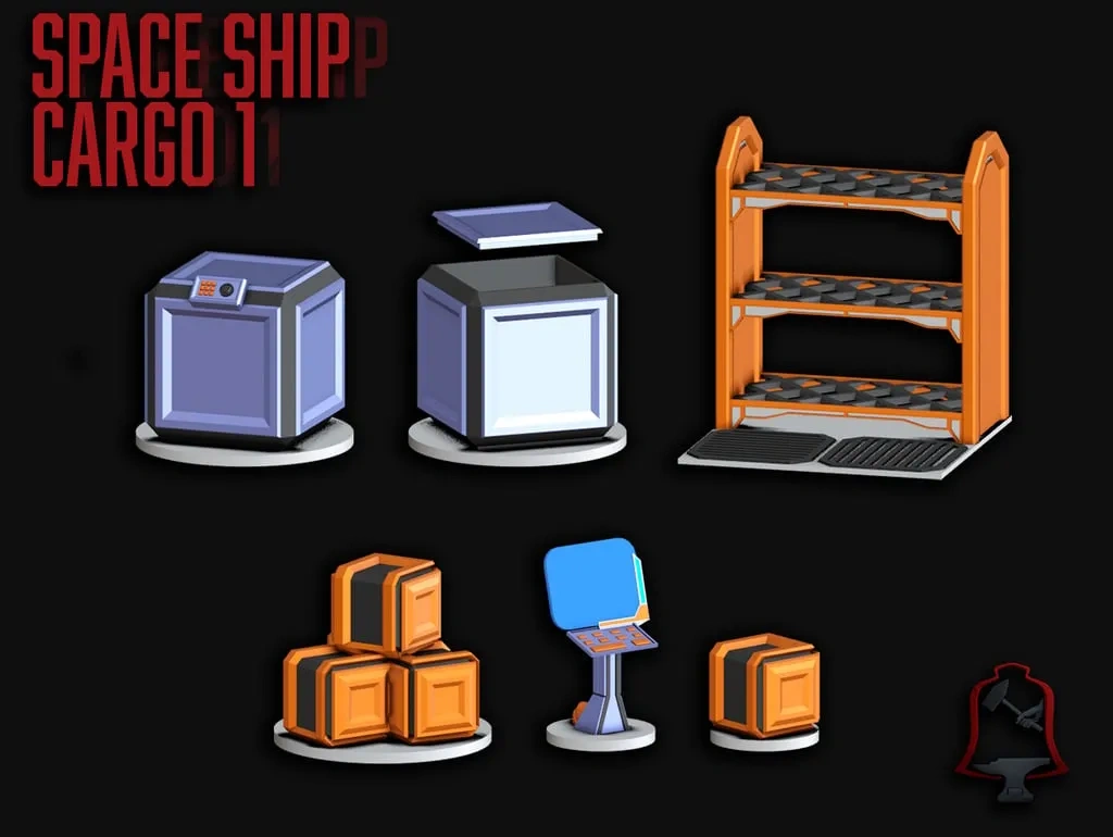 Space Ship Cargo Set 来自 cale.lebl - MakerWorld