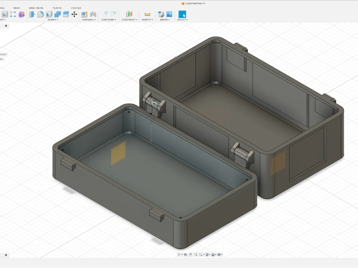 带切换锁扣的AutoCad FUSION 3D模型箱体 二次创作 - 来自 Dean_Menhennet - MakerWorld