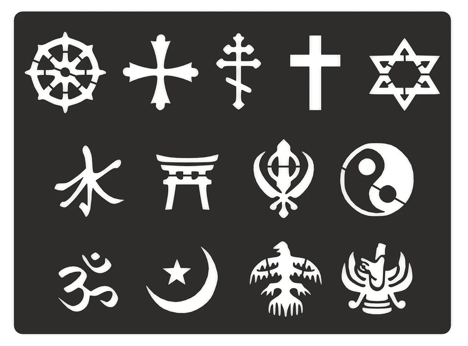 宗教符号绘图模板 (fusion360) 来自 mosselini1 - MakerWorld