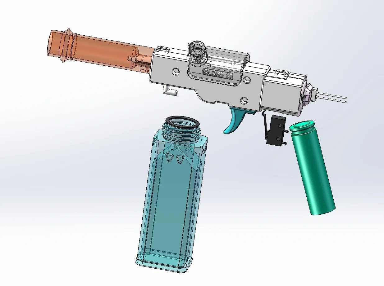 TEC-9 / T-15 water toy gun by QYM 3D 脑洞造物秦一鸣 MakerWorld: Download Free ...