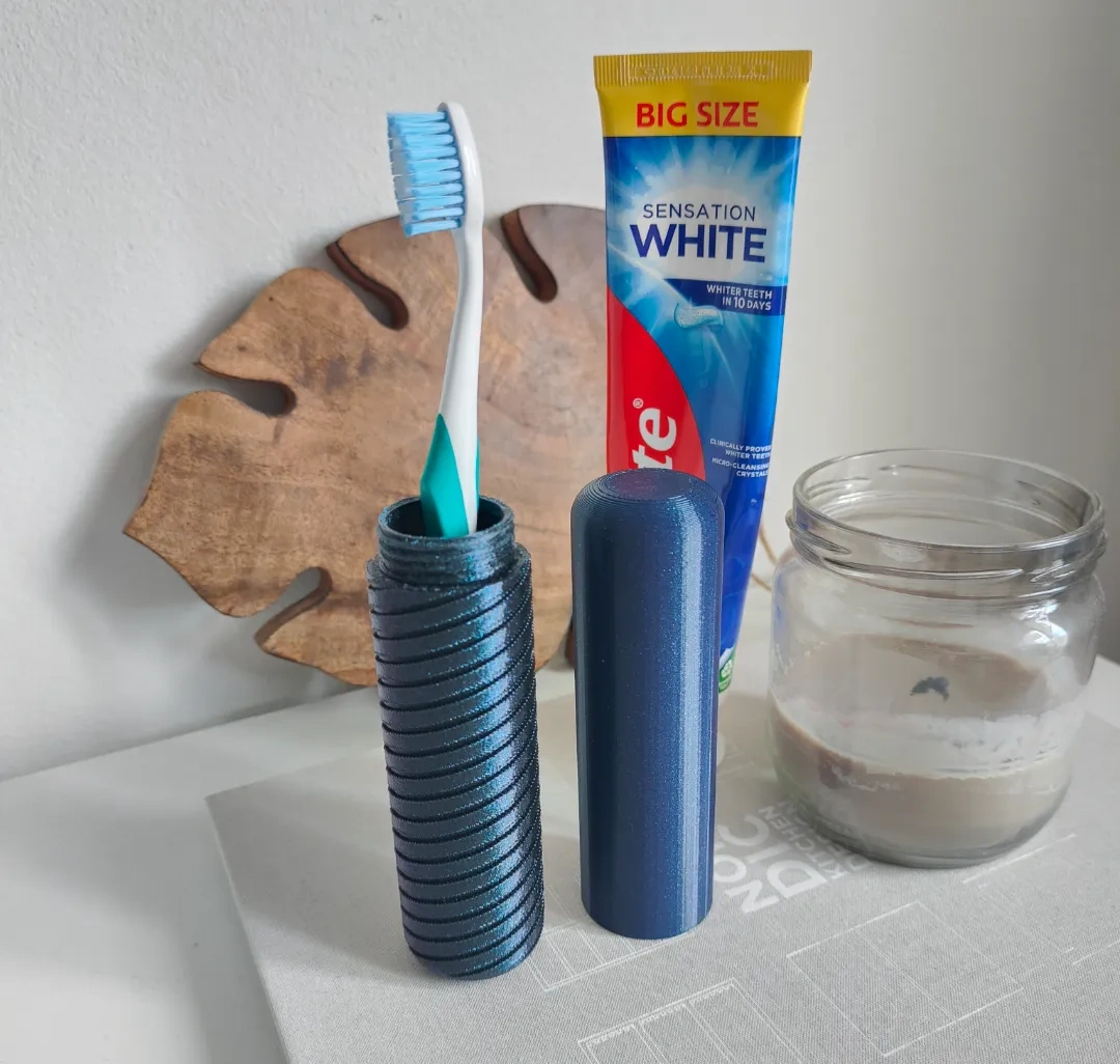 便携旅行牙刷盒 - 螺旋图案 来自 Kevdev - MakerWorld