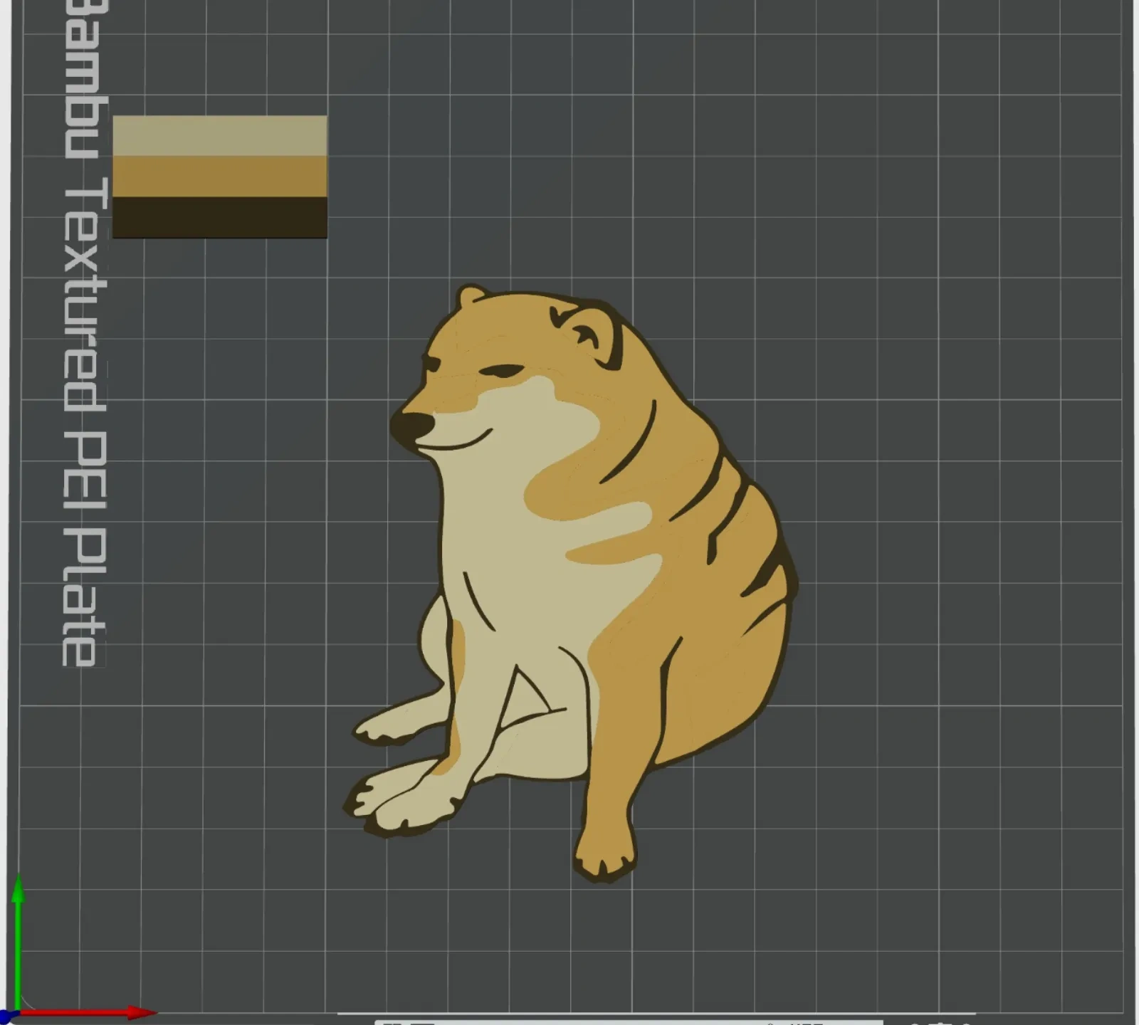 Cheems 钥匙扣 来自 dev.adanmc01MakerWorld：免费下载 3D 模型