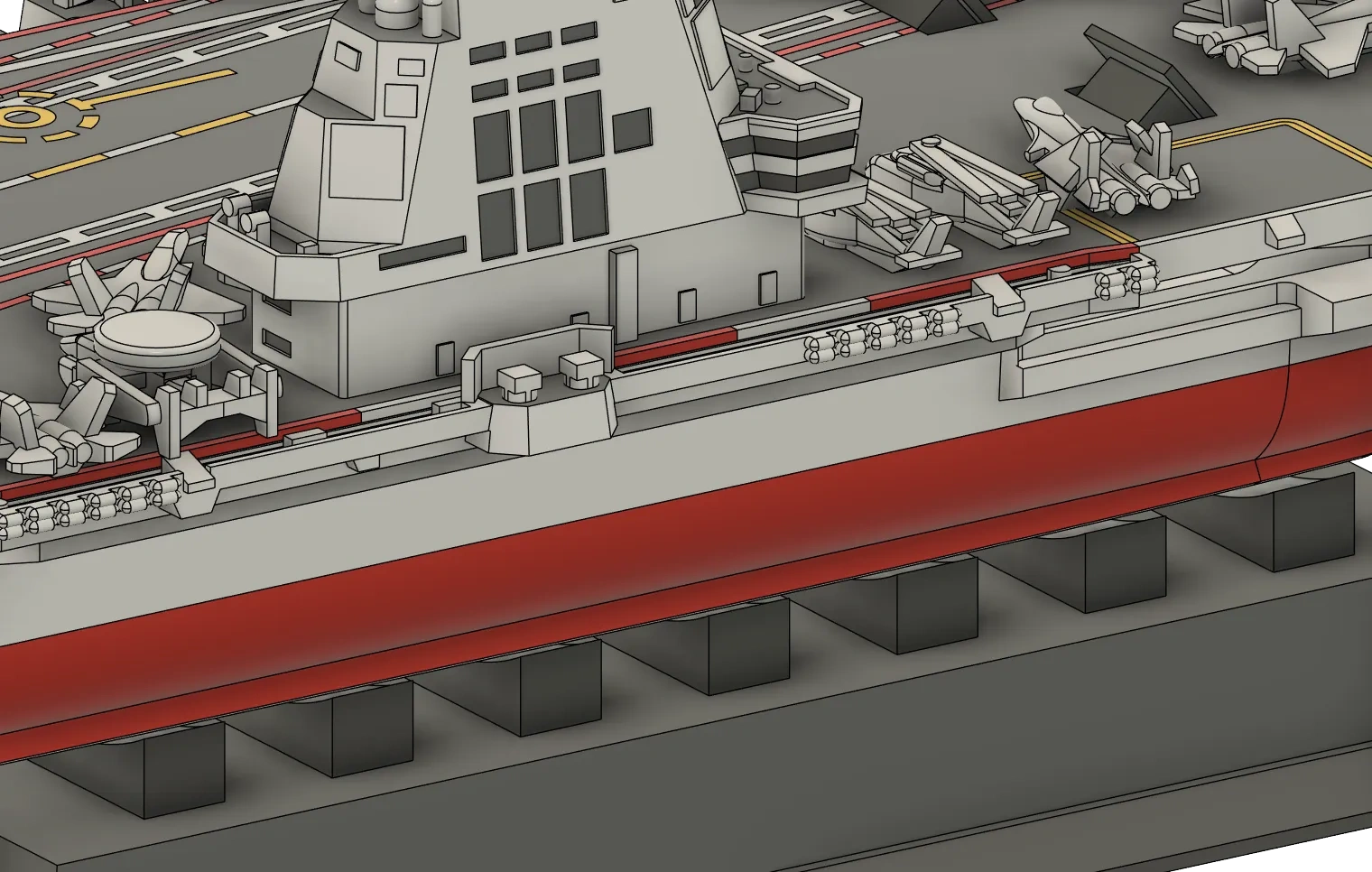 福建舰 1:2000 来自 redghost13 MakerWorld：免费下载 3D 模型