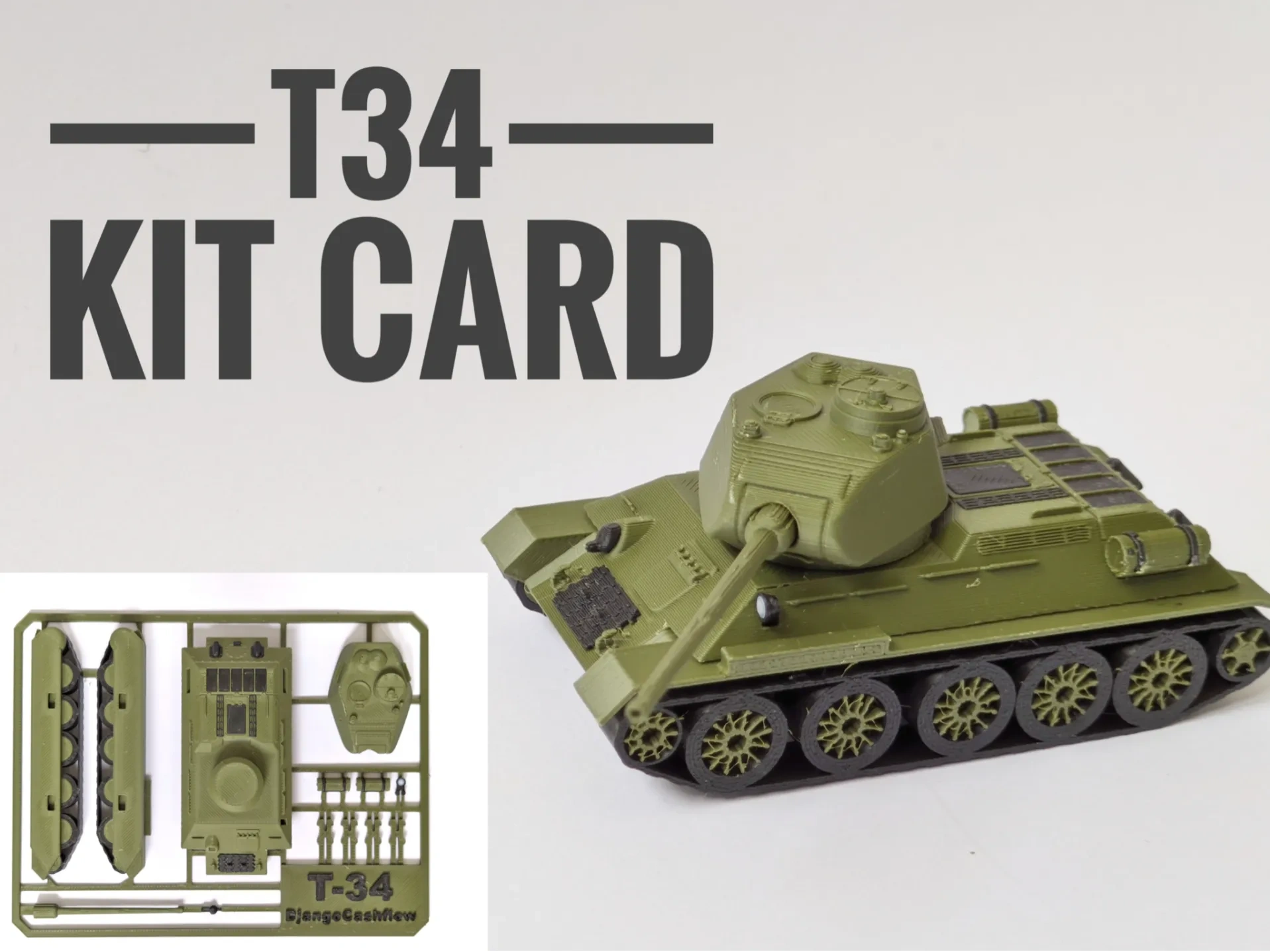 T-34-85坦克套卡 - 高度详细的1:64比例 来自 DjangoCashflow - MakerWorld