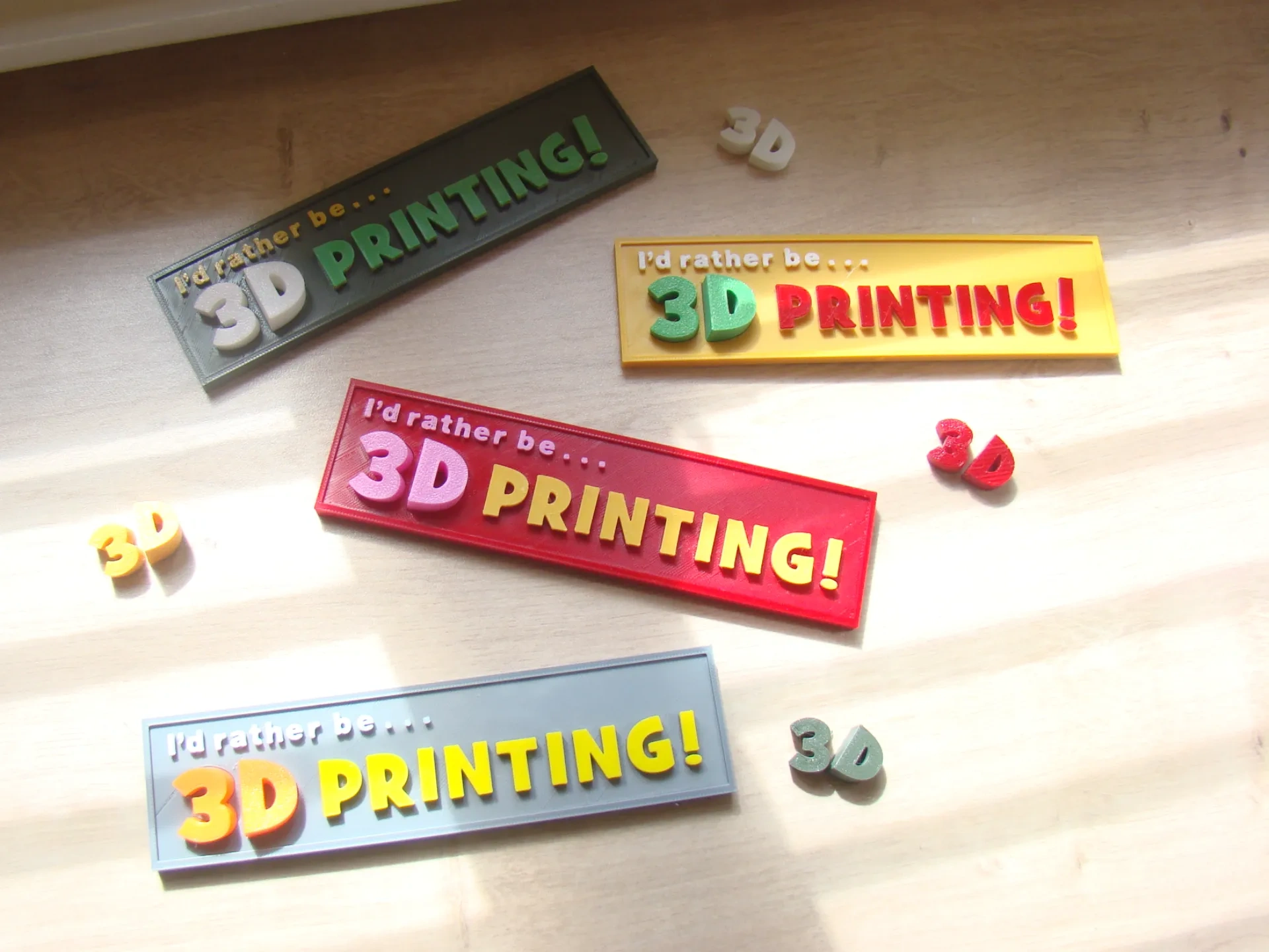Plaque - I'd Rather Be ... 3D Printing! 来自 Huqhie - MakerWorld