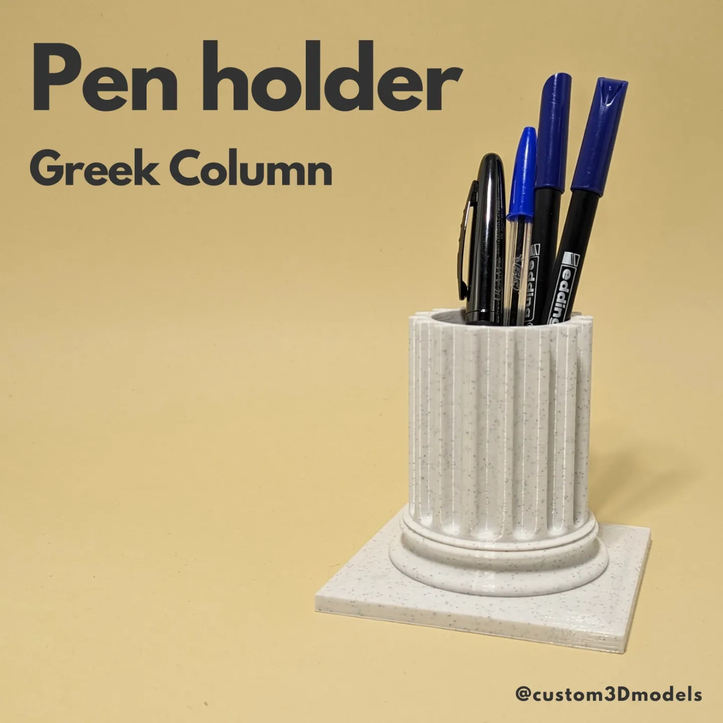 希腊柱笔筒 来自 custom3dmodels - MakerWorld