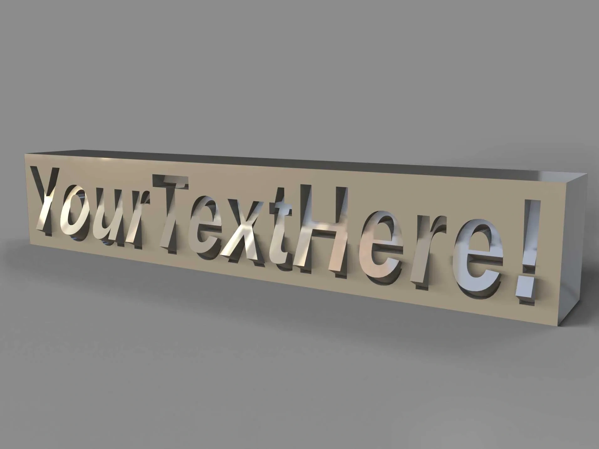 切割和倾斜的文字-可定制 来自 ChrisCox - MakerWorld