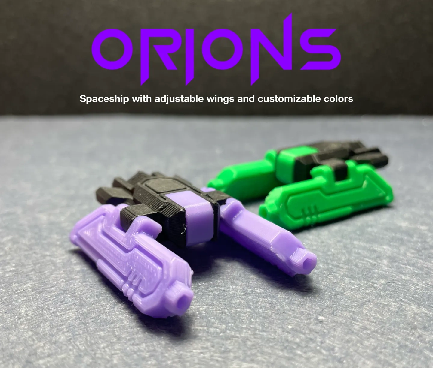 太空船 - 组装玩具 - 可调节的机翼 来自 Sivar Studio - MakerWorld