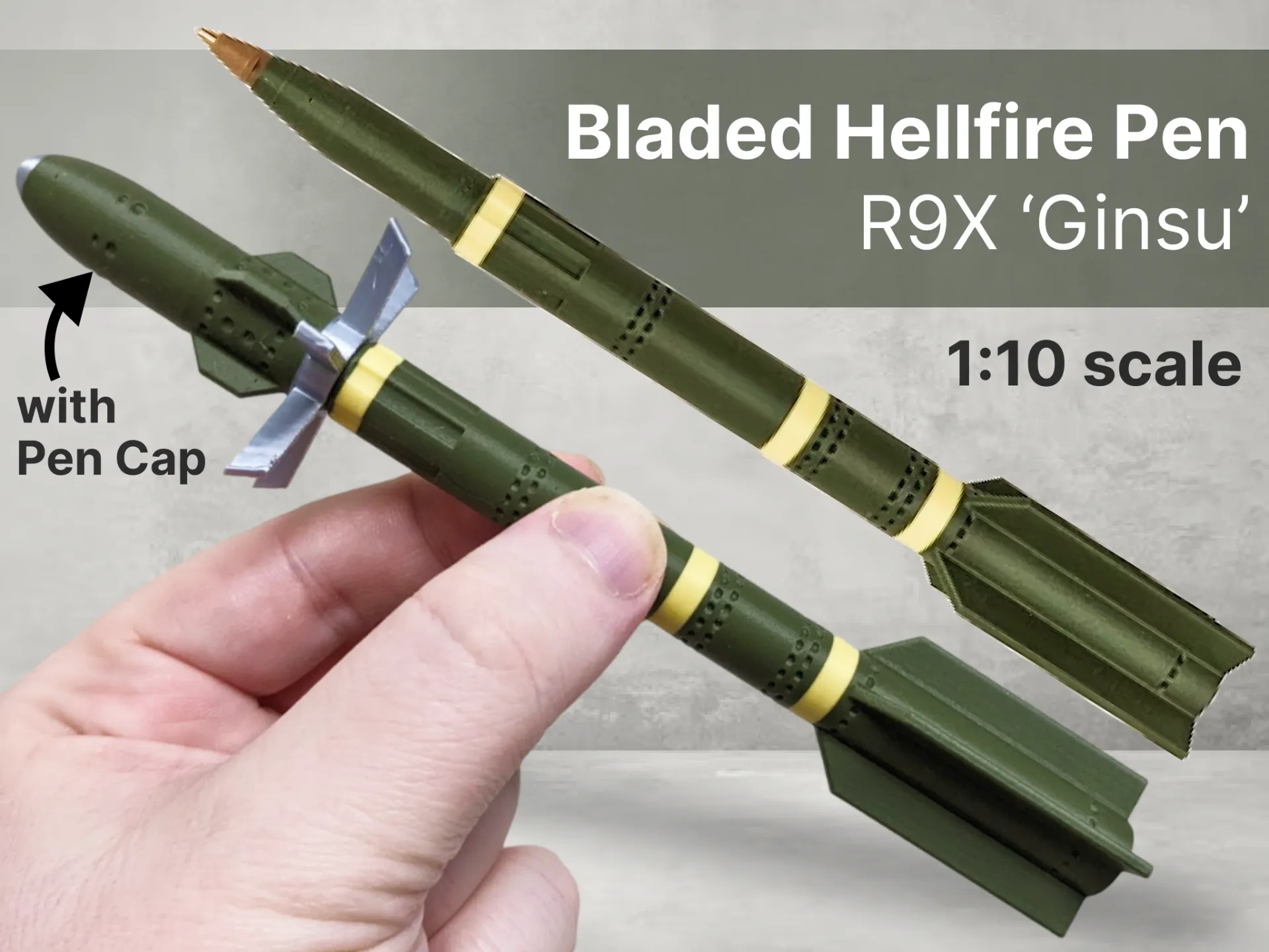 导弹笔 | 标志性的R9X“Ginsu”刀片版本地对空导弹 来自 Rexi Labs - MakerWorld