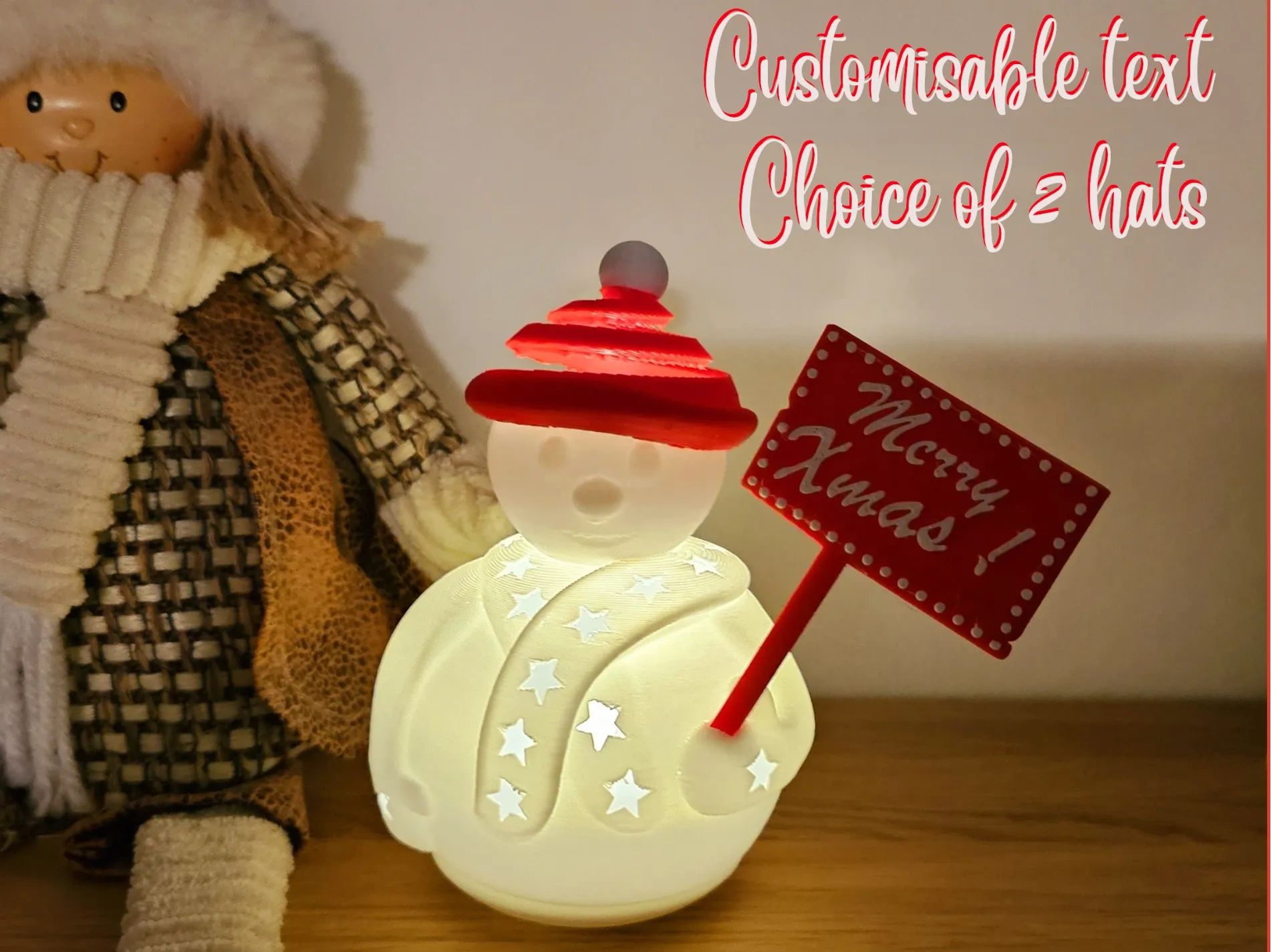 圣诞雪人茶灯烛 来自 dom_reloaded - MakerWorld