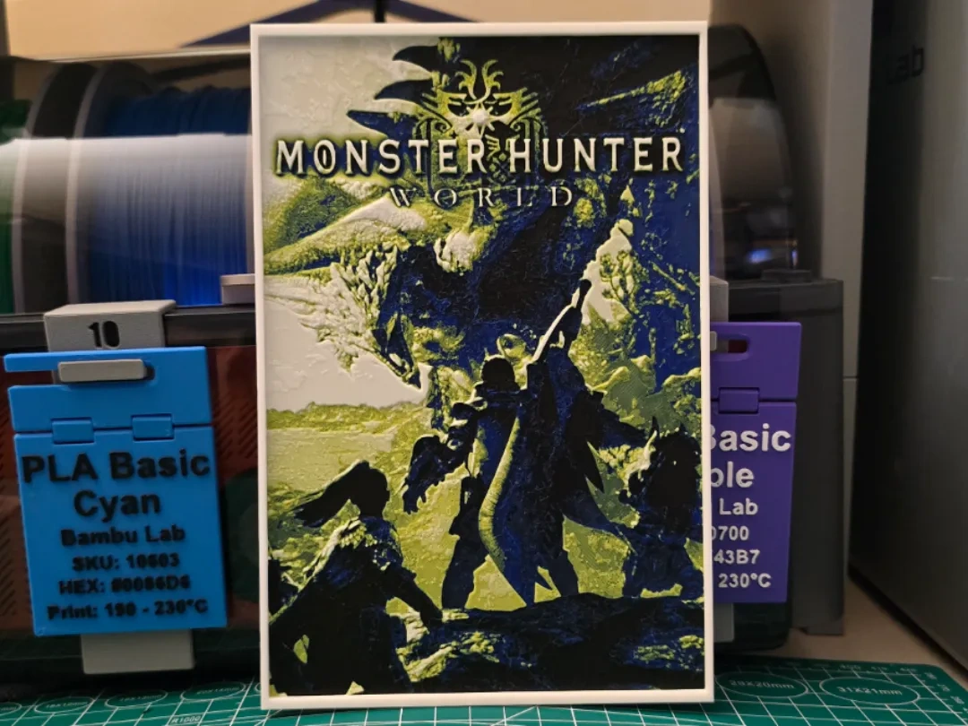 怪物猎人：世界Hueforge艺术 来自 Lumpy3D - MakerWorld