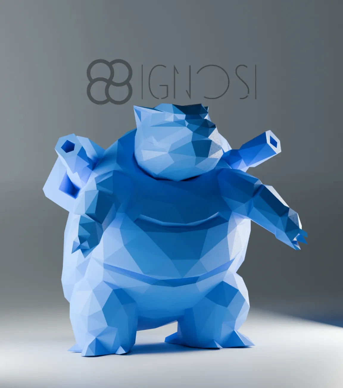 (#9) Blastoise 低多边形 来自 Ignosi - MakerWorld