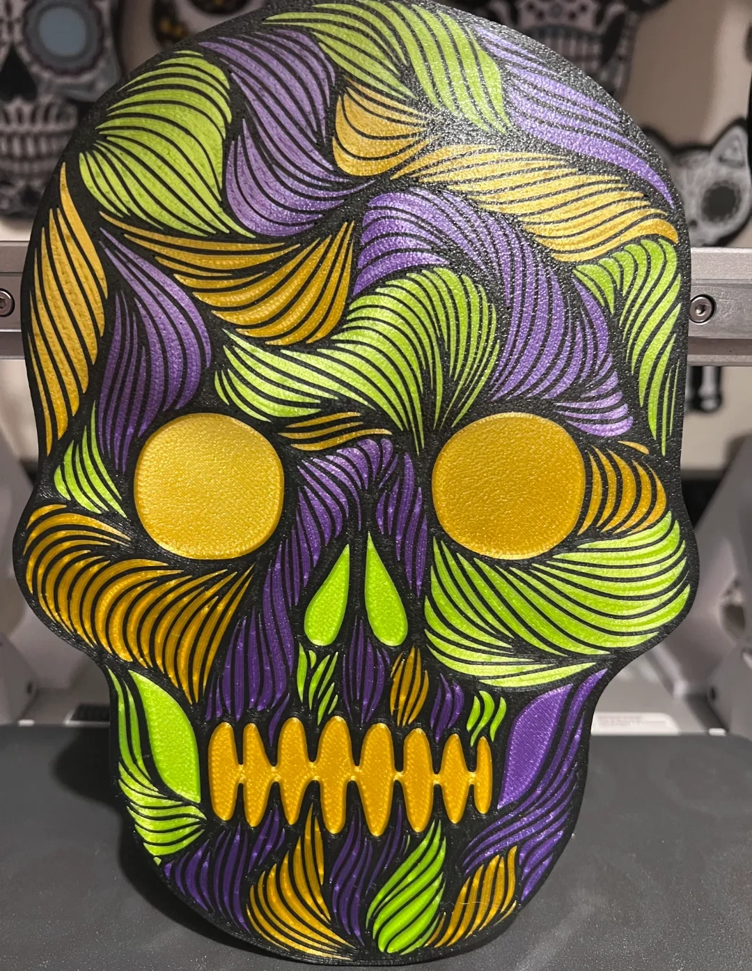 Color With Me Skull 2D艺术 来自 PIXELIT3D - MakerWorld