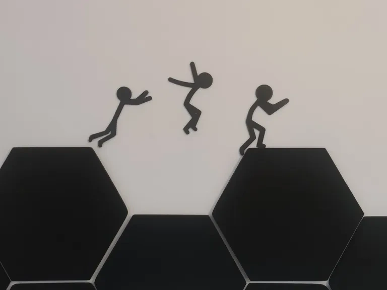 Stickman Parkour Wall Decoration Art 来自 EdouardAihua - MakerWorld