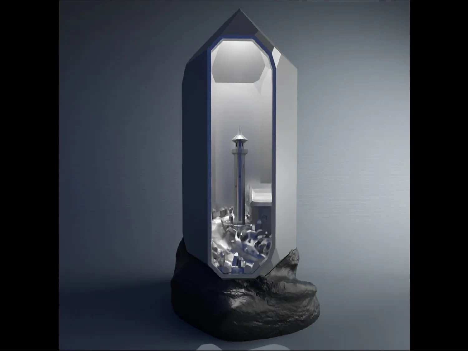 Crystal Castle (inside big crystal + stand for it) 来自 Maker81 - MakerWorld