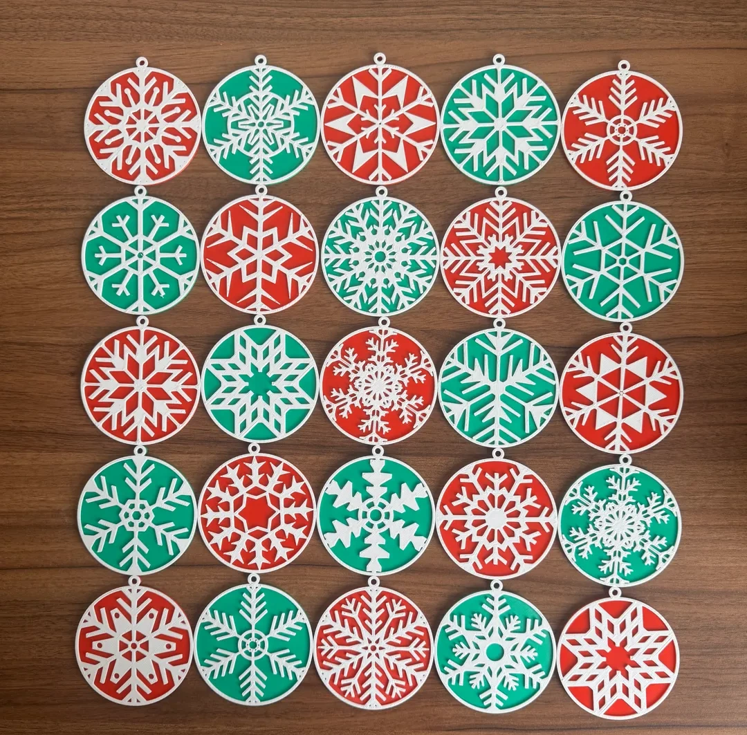 圣诞装饰雪花挂件 来自 LL-3d - MakerWorld