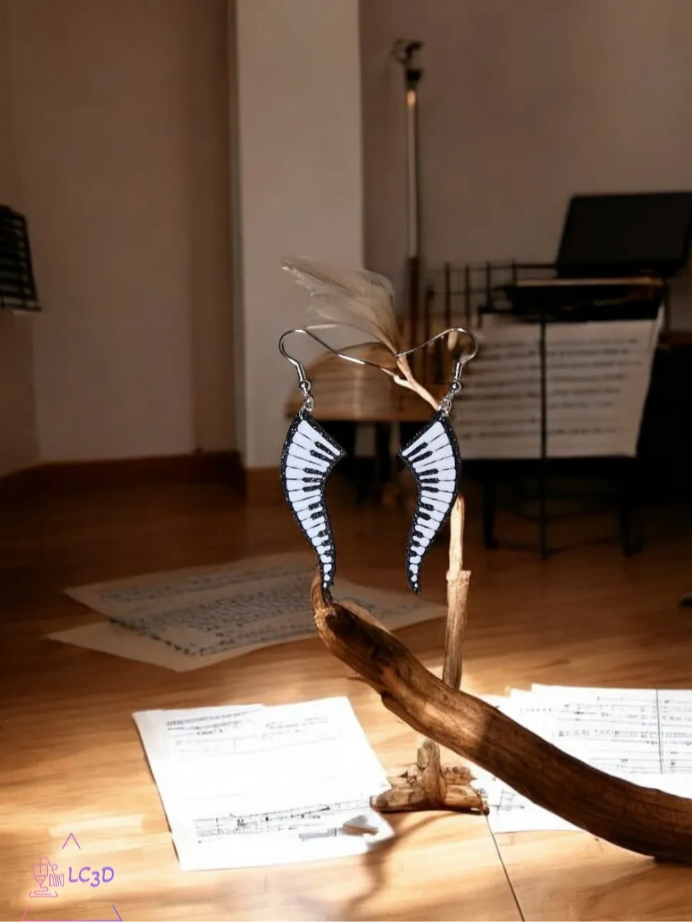 钢琴键盘耳环 来自 LC3D - MakerWorld