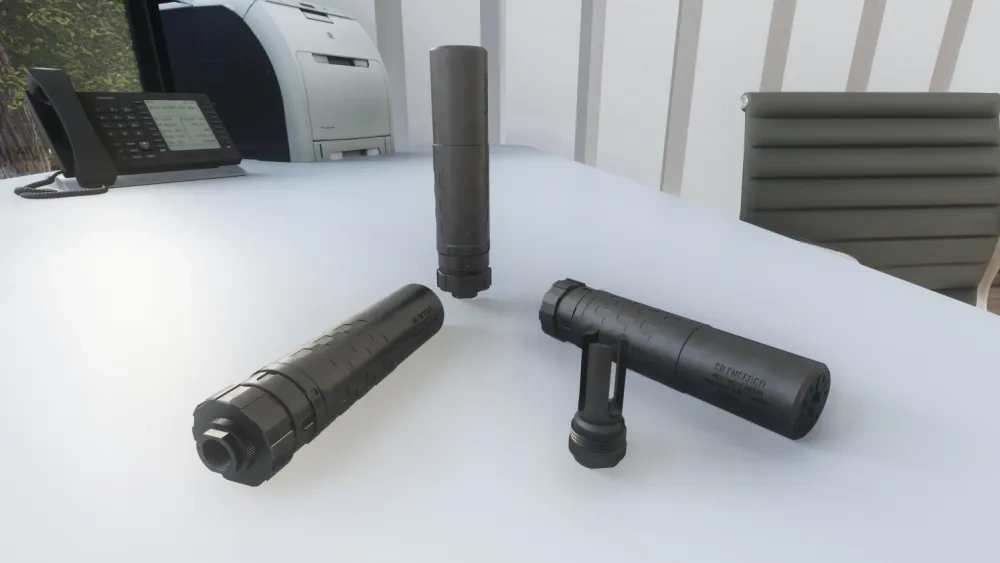 Saker ASR消音器及配套火帽（三叉消焰器） 来自 管田将军 MakerWorld：免费下载 3D 模型