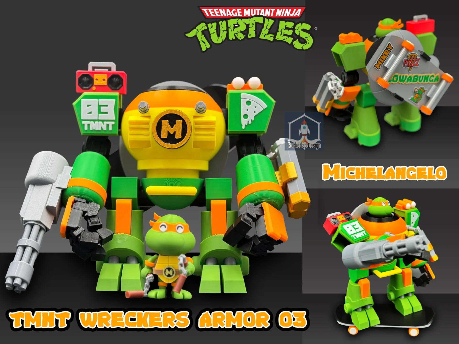 TMNT破坏者装甲03 - 米开朗基罗 来自 Rocketlab Design - MakerWorld
