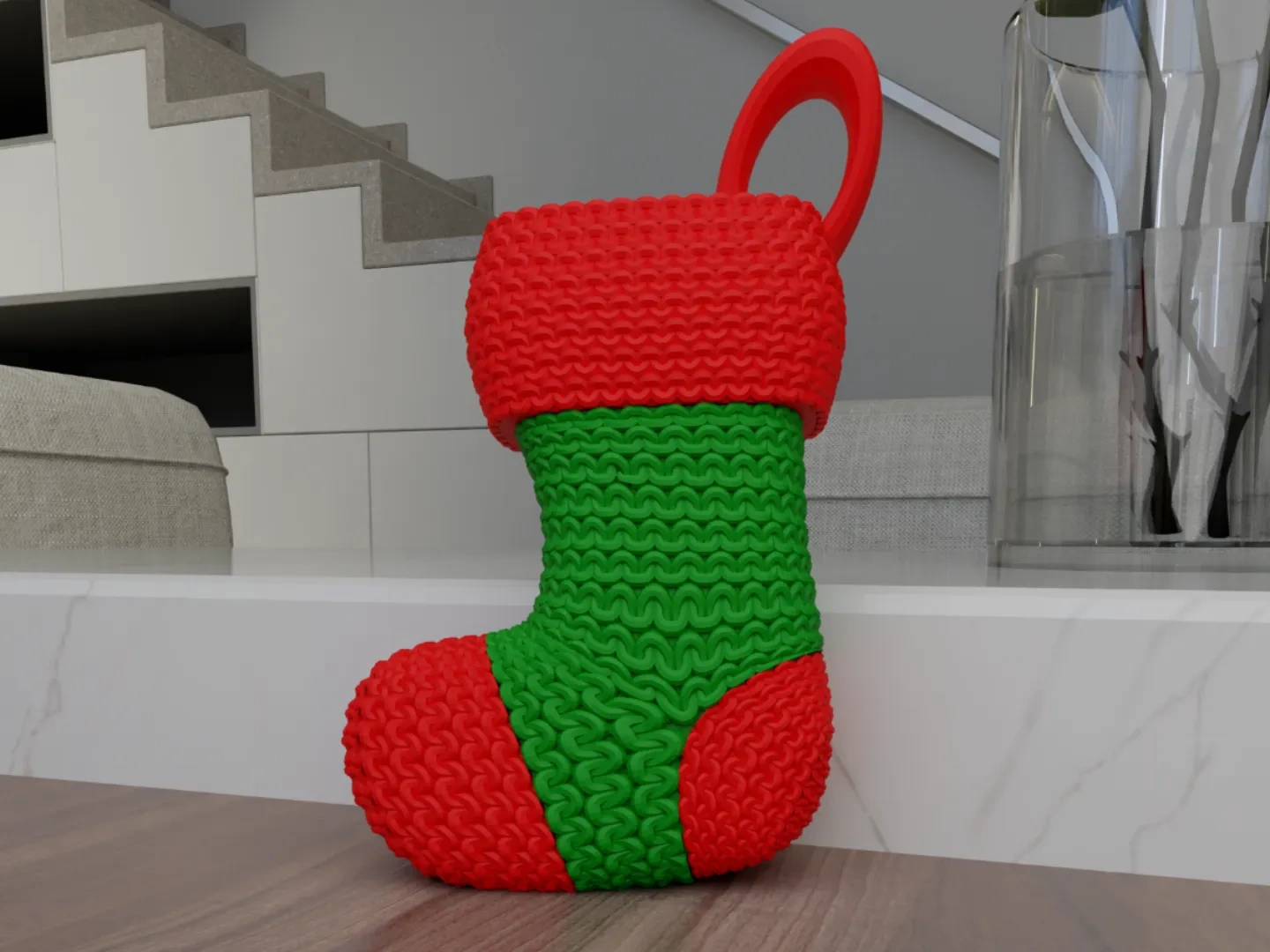 针织圣诞袜 (无需AMS) 来自 Dimensional.pl - MakerWorld