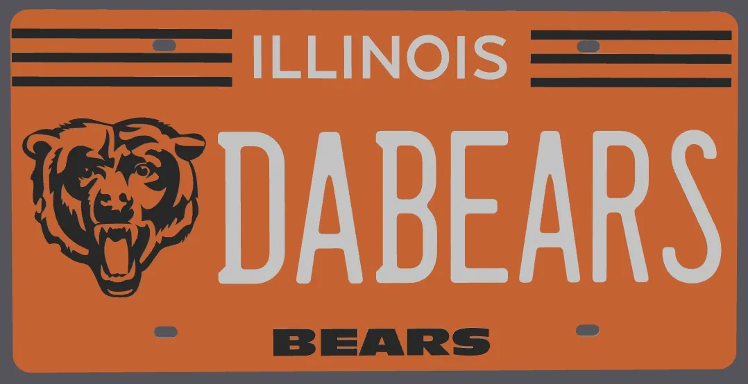 芝加哥熊队车牌 来自 Bru034 - MakerWorld