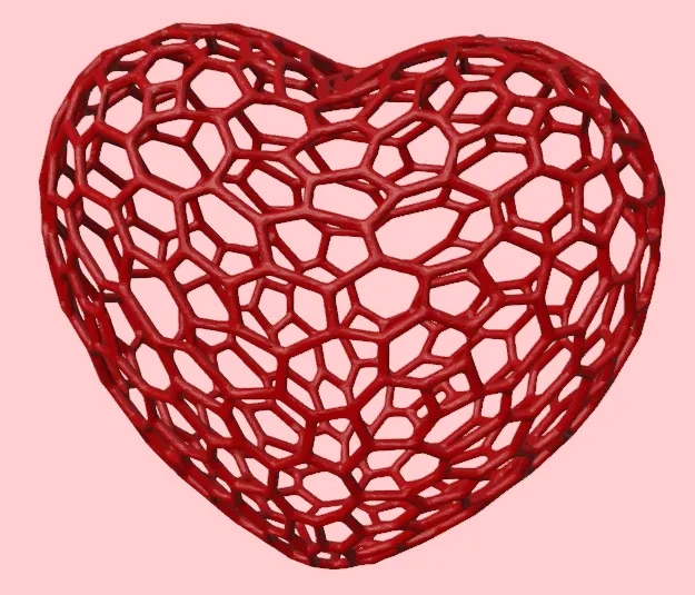 稀疏Voronoi之心 二次创作 - 来自 mosselini1 - MakerWorld