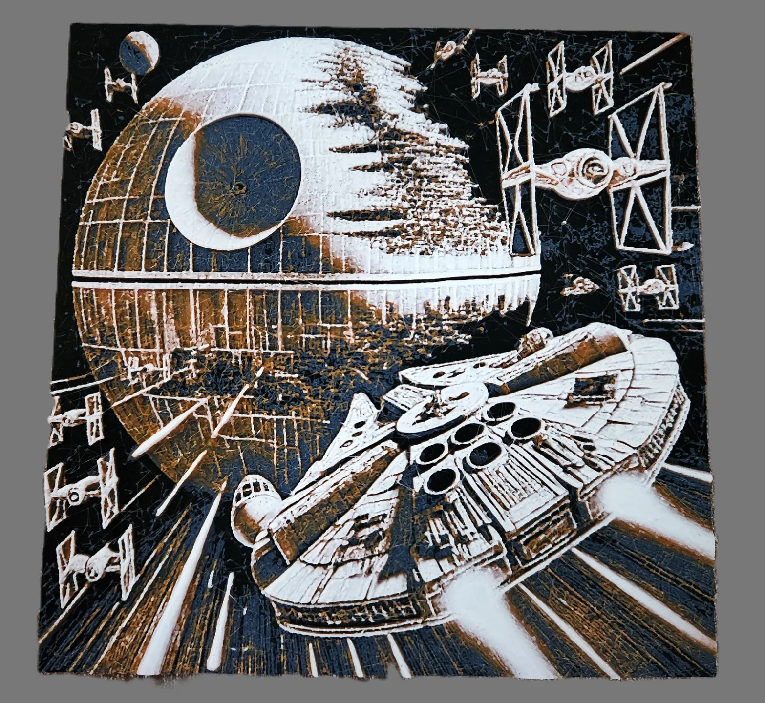 星球大战 死星 千年隼 Hueforge 来自 Calipitter - MakerWorld