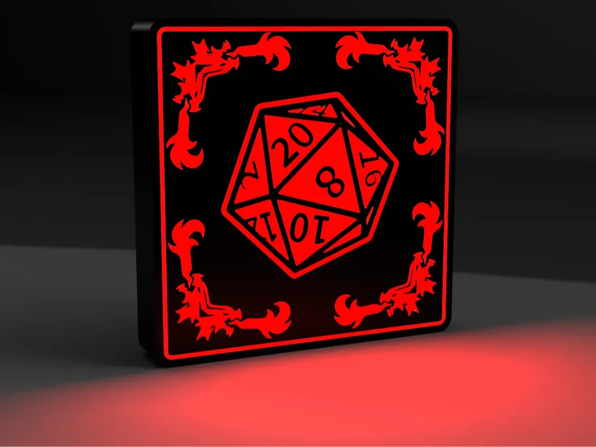 DND D20 灯箱 来自 crazypunk247 - MakerWorld