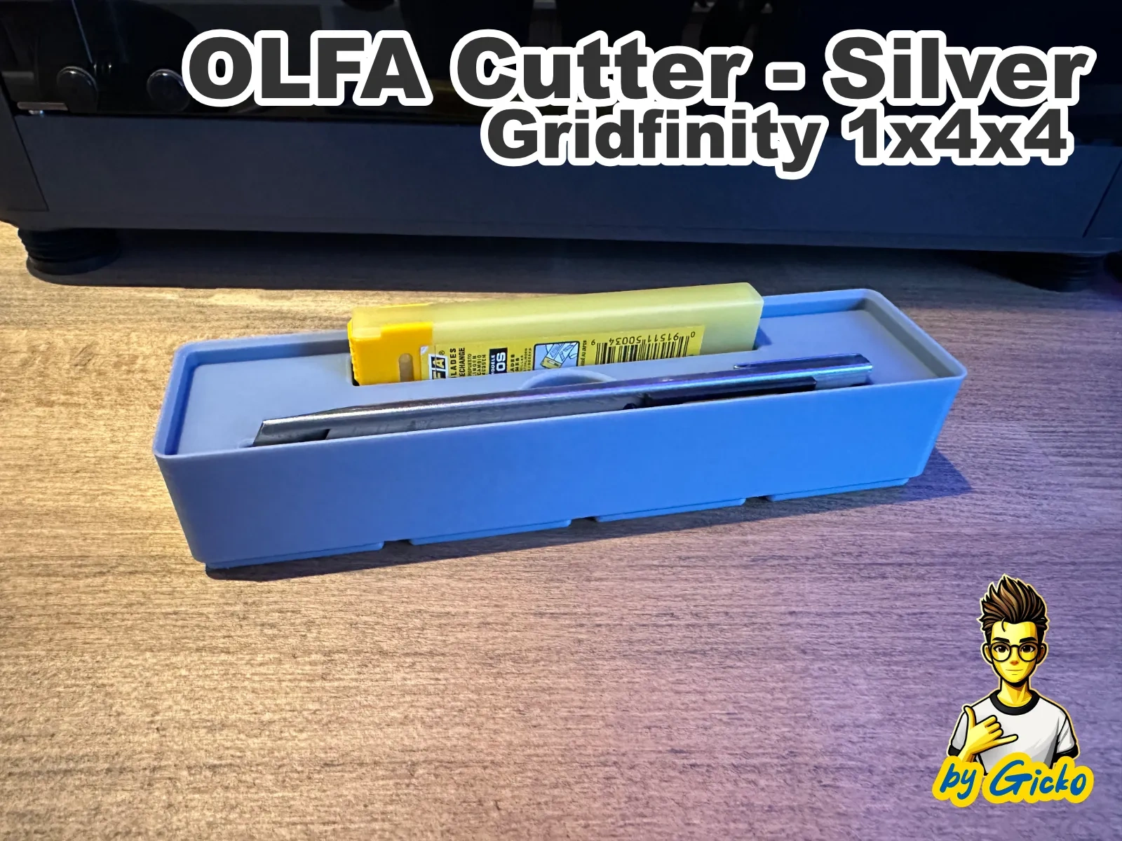 Gridfinity - Olfa Profi Cutter 银色 1x4x4 来自 gicko - MakerWorld