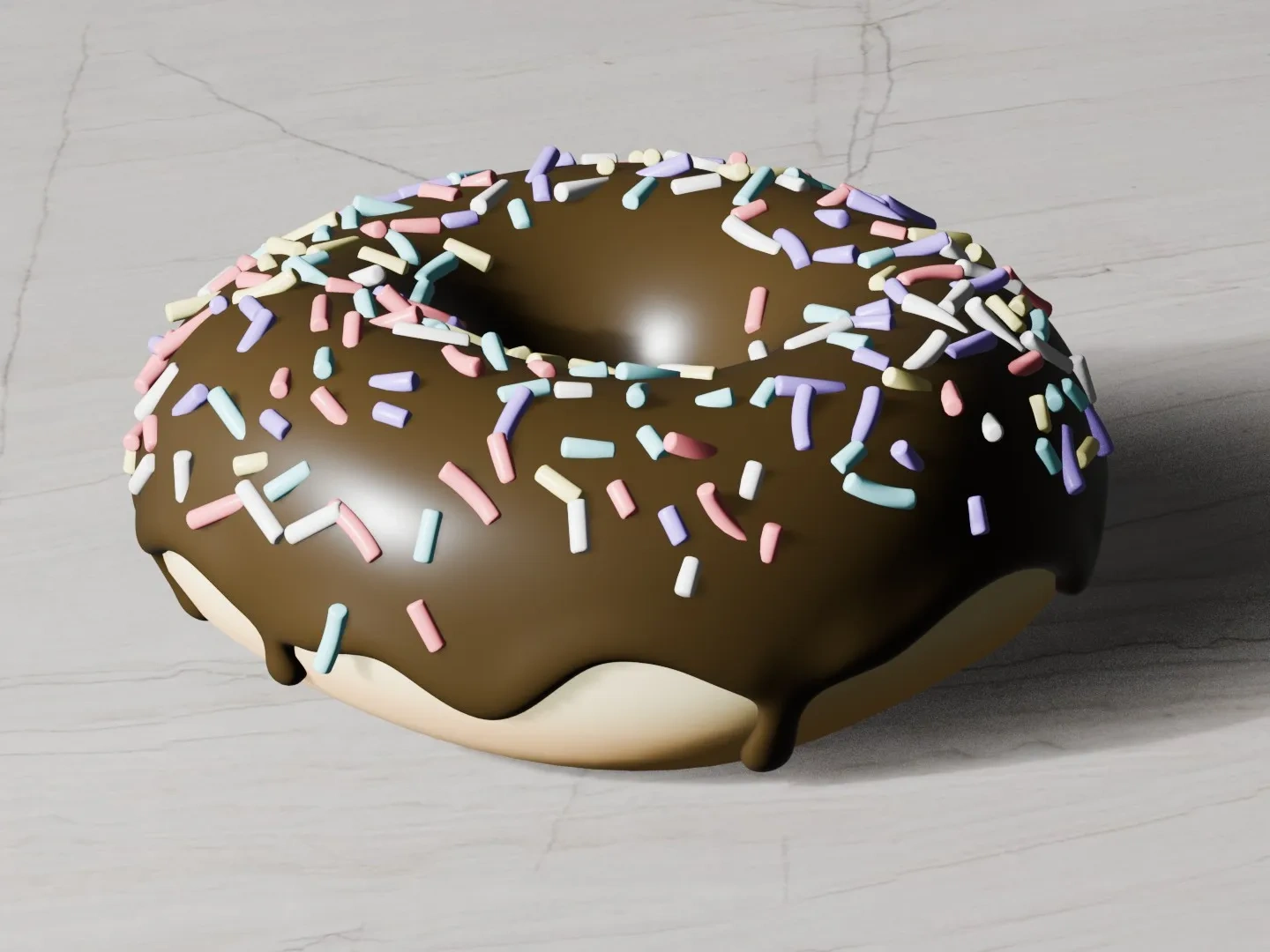 带有长型糖霜的甜甜圈 二次创作 - 来自 Nolan L - MakerWorld