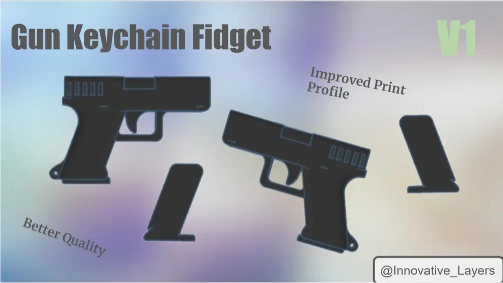 枪形钥匙扣解压玩具 来自 Innovative Layers - MakerWorld