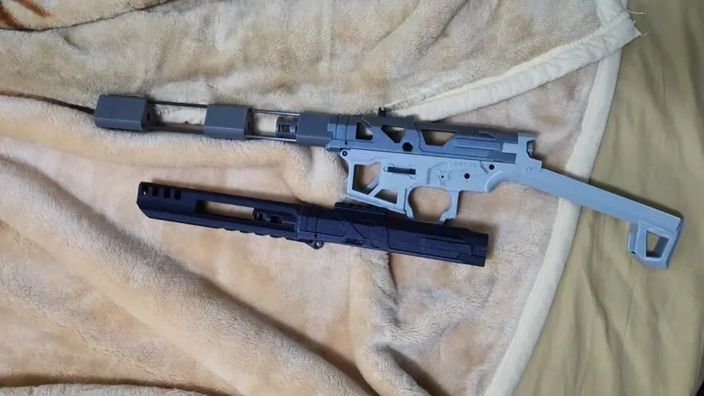 水弹SQB镂空科幻发射器 来自 小猫的胡思乱想 MakerWorld：免费下载 3D 模型