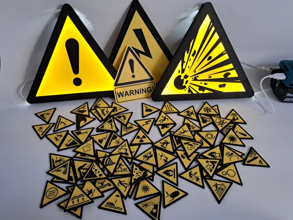 警告 - 高空障碍物 - W020 ISO 7010 二次创作 - 来自 Drunken Monkey - MakerWorld