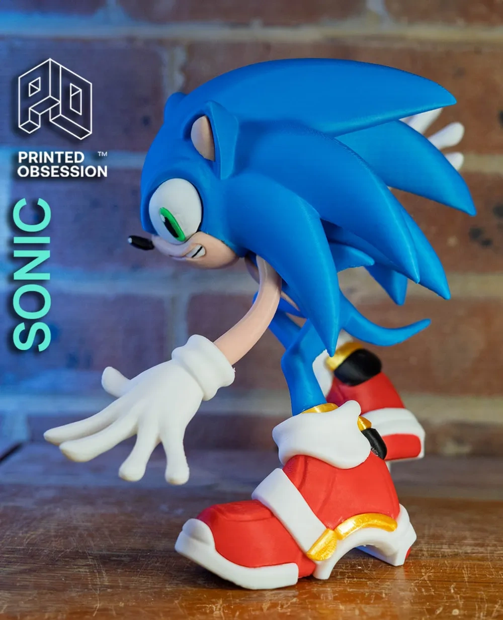 索尼克 - 粉丝艺术 - 一体打印 - 全彩 来自 Printed Obsession MakerWorld：免费下载 3D 模型