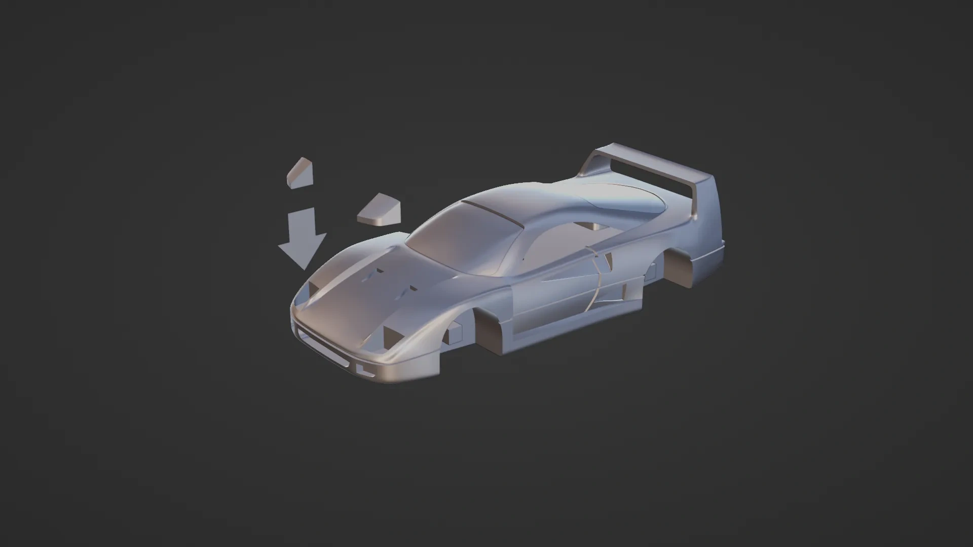 [比例64] 法拉利F40超级跑车 来自 Muunk Studio MakerWorld：免费下载 3D 模型