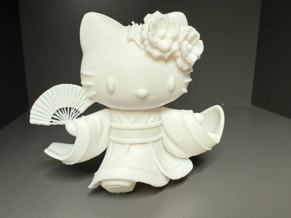 figura Geisha Hello Kitty 来自 Mysstra hueforge 3Dart MakerWorld：免费下载 3D 模型