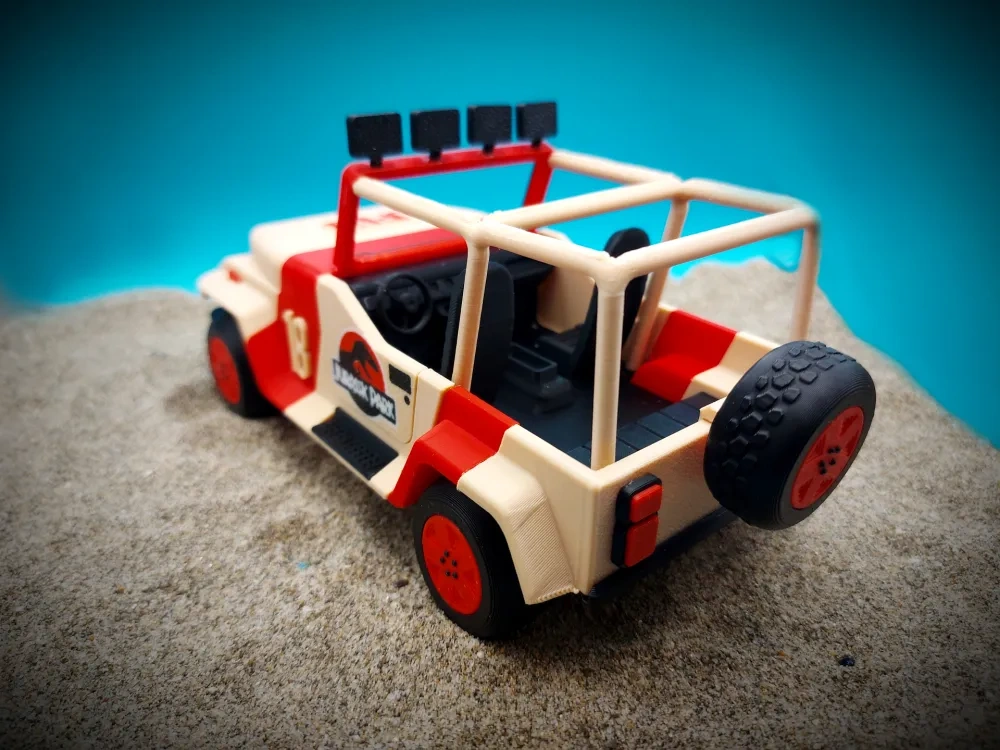 侏罗纪公园 - 吉普车 来自 Savy Maker MakerWorld：免费下载 3D 模型