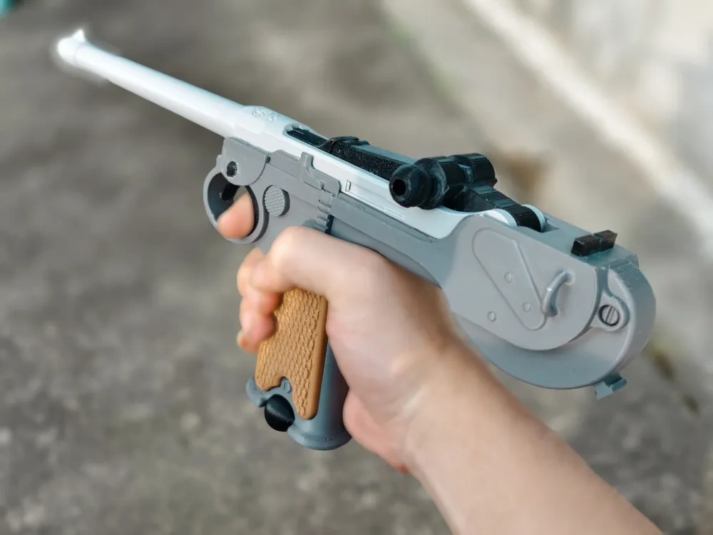 博查特C93经典玩具手枪（P08原型） 来自 补补觉去 MakerWorld：免费下载 3D 模型