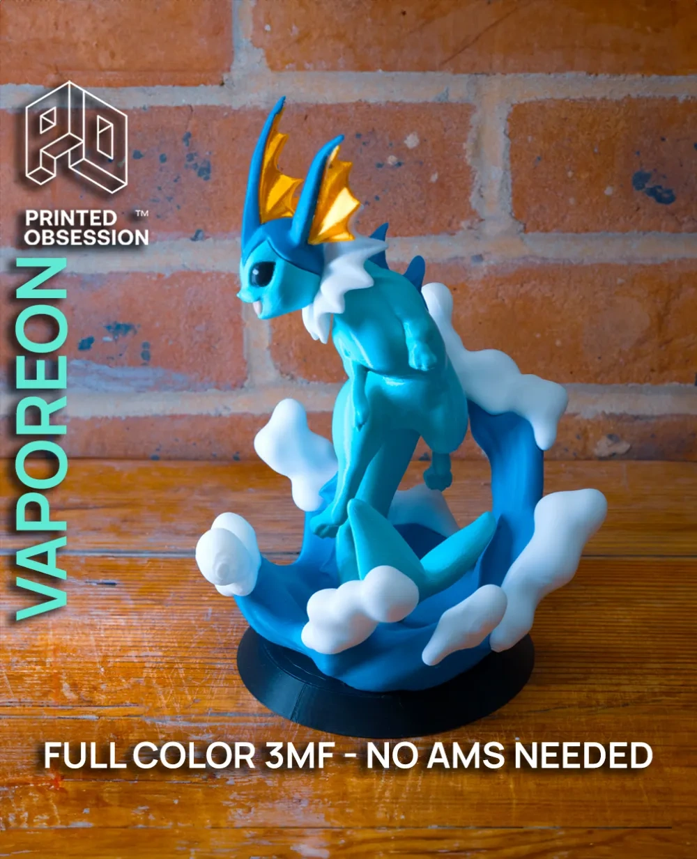 水伊布 - 宝可梦 - 同人作品 - 多色 来自 Printed Obsession MakerWorld：免费下载 3D 模型