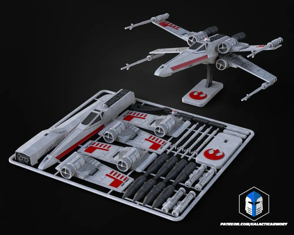 X-Wing 套卡 来自 Galactic Armory MakerWorld：免费下载 3D 模型