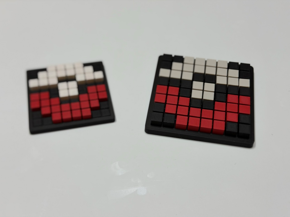 8x8 Monster-ball PixelArt Coaster 来自 godrm-3po MakerWorld：免费下载 3D 模型